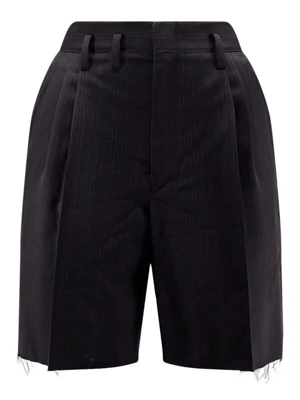MAISON MARGIELA Striped Virgin Wool Shorts - Multicolor