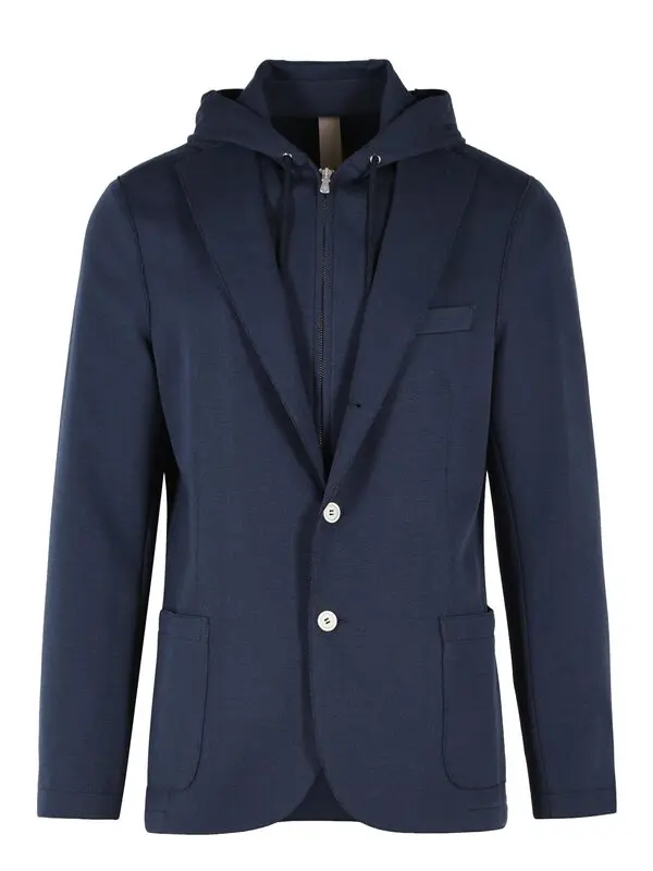 Eleventy Cotton Blend Blazer - Blue