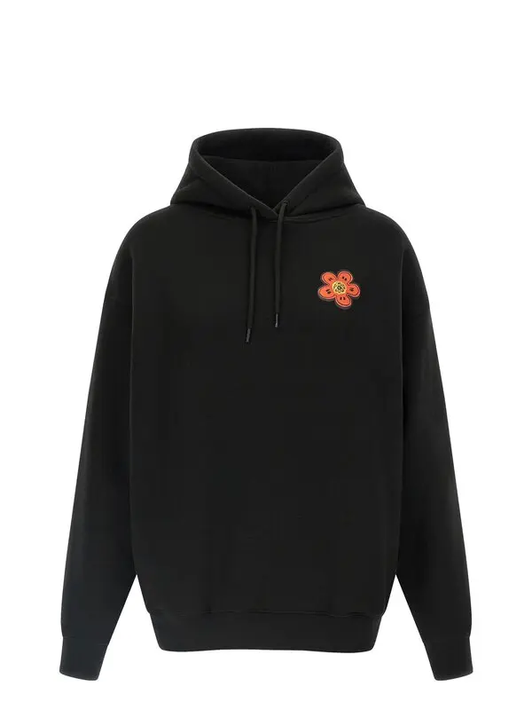 Kenzo Printed Cotton Hoodie - Black