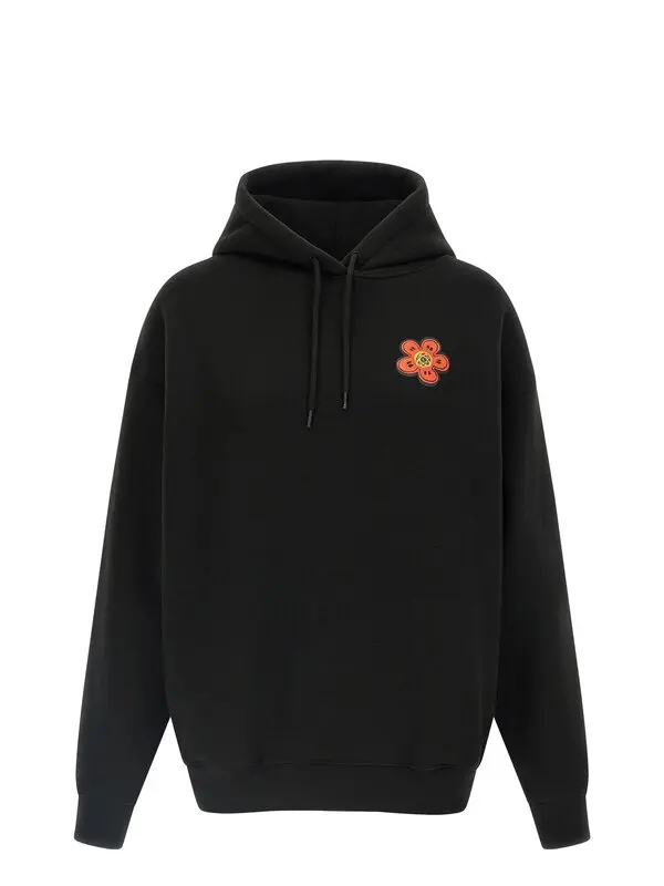 Kenzo Printed Cotton Hoodie - Black
