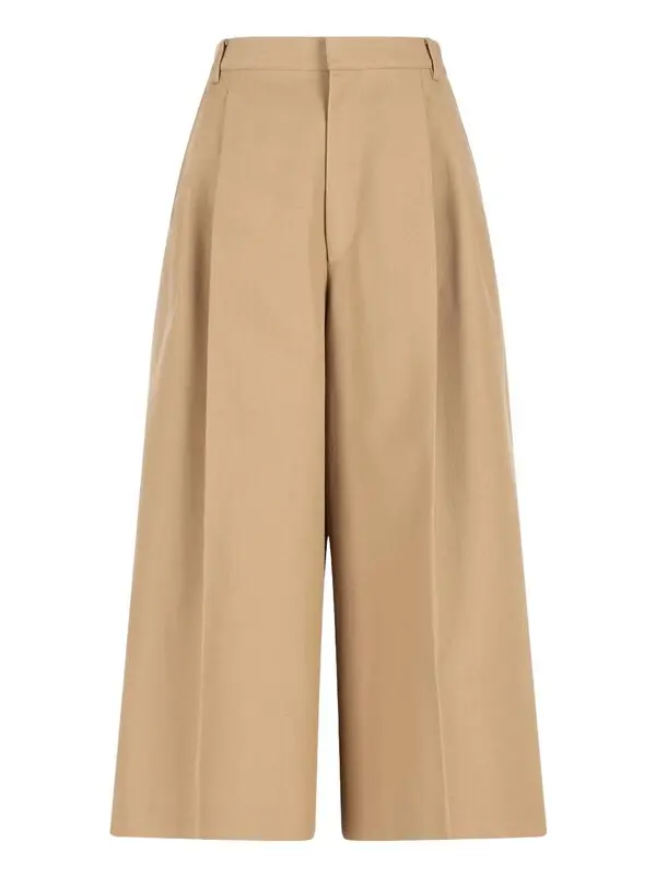 Celine Wool Blend Cropped Trousers - Multicolor
