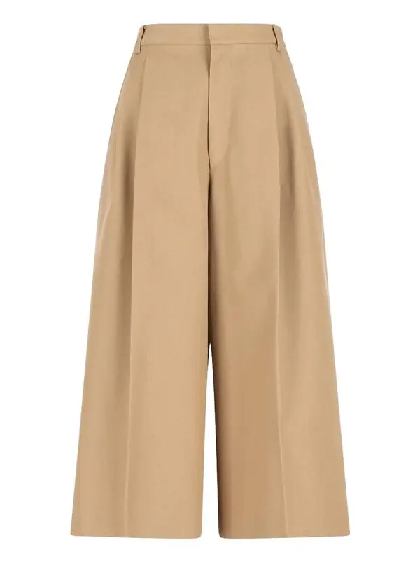 Celine Wool Blend Cropped Trousers - Multicolor