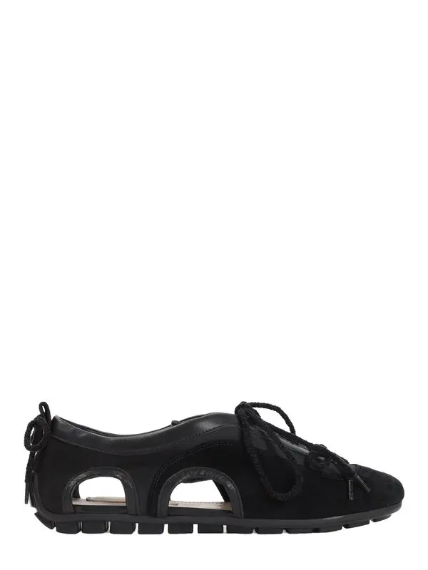 Simone Rocha Cutout Ballerina Grip Trained Sneakers - Black