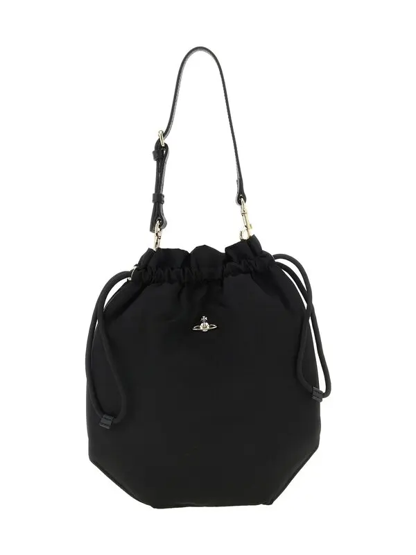 VIVIENNE WESTWOOD Drawstring Pouch Handbag - Black