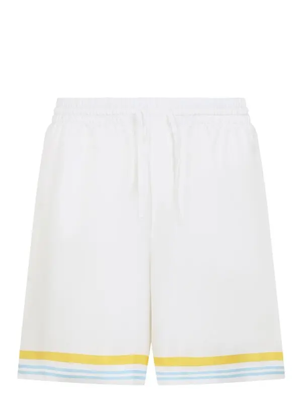 Casablanca Flower Court Icon Shorts - White