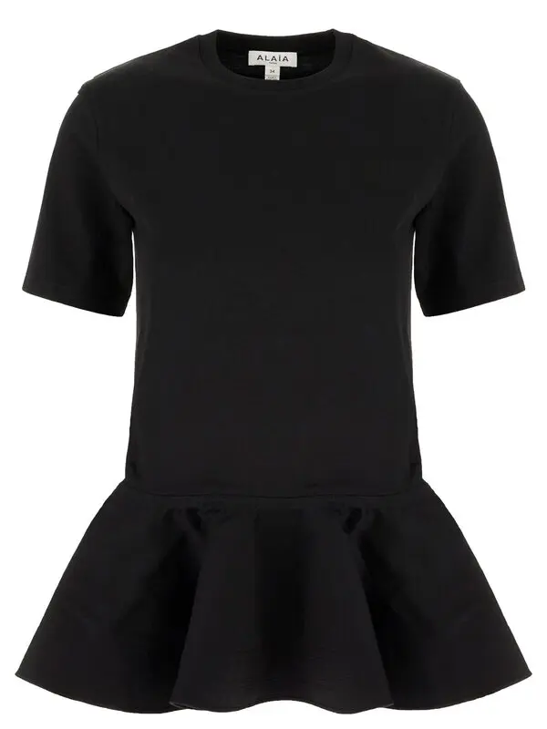 Alaïa Peplum Hem T-shirt - Multicolor