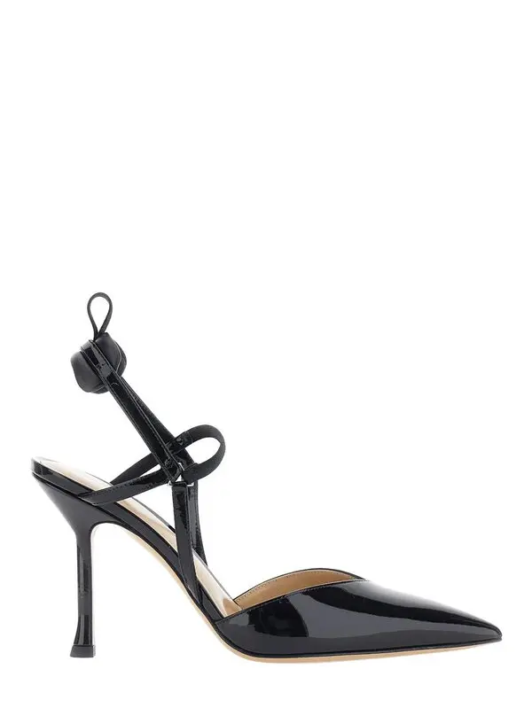 Fendi Very Colibri' Black Pumps With Pointed Design In Leather For - Multicolor