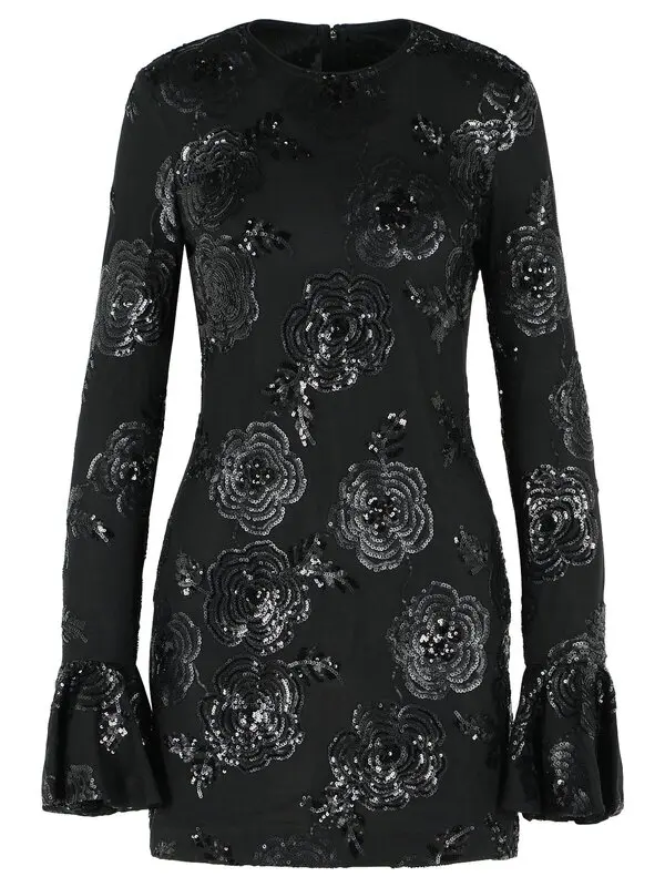 ROTATE BY BIRGER CHRISTENSEN Polyester Mini Dress - Black