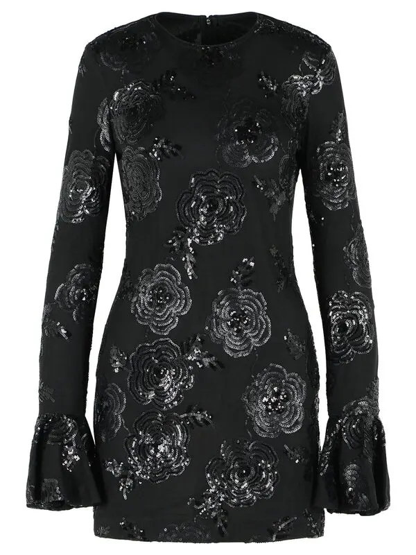 ROTATE BY BIRGER CHRISTENSEN Sequin Mini Dress - Black