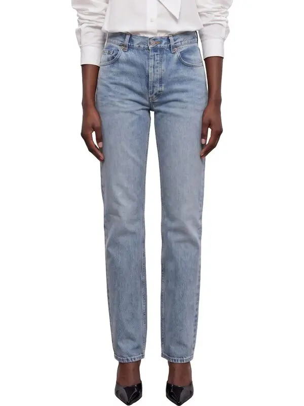 Saint Laurent Straight Denim Jeans - Blue