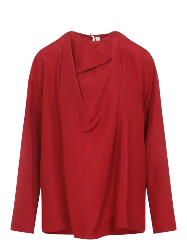 Carven Draped Silk Top - Multicolor