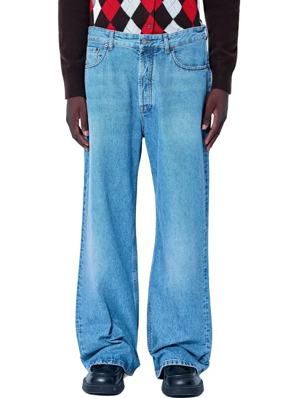 Miu Miu Five-pocket Washed Denim Jeans - Blue