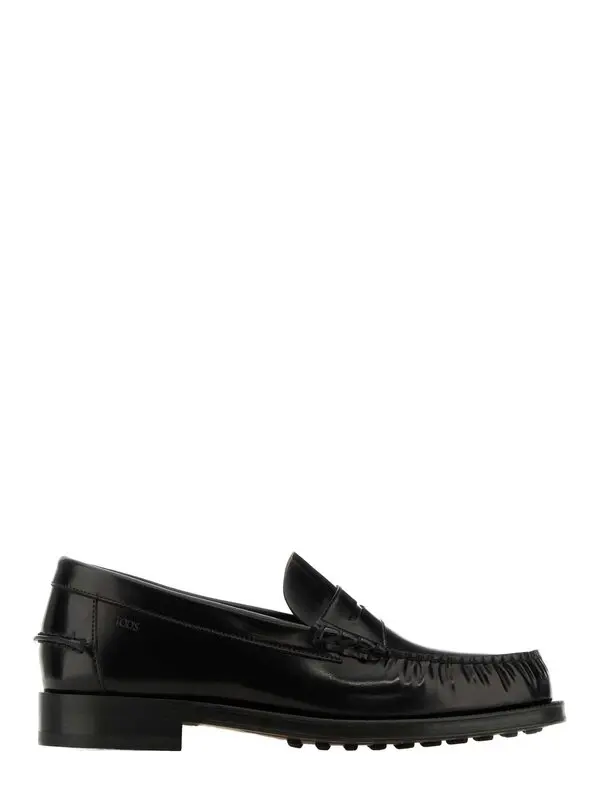 TOD'S Leather Loafers - Black