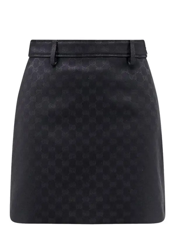 Gucci Cotton Blend Mini Skirt - Black