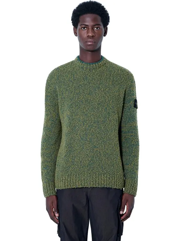 Stone Island Textured Knit Sweater - Green