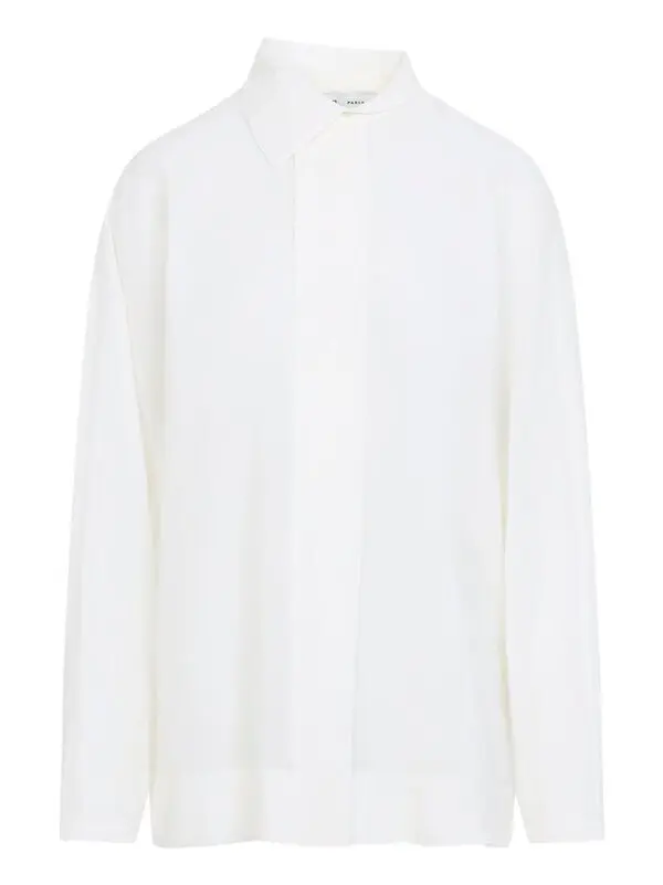 Carven Asymmetrical Collar Shirt - White