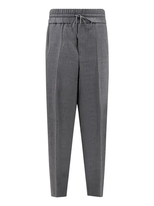 AMI Paris Virgin Wool Trousers - Multicolor