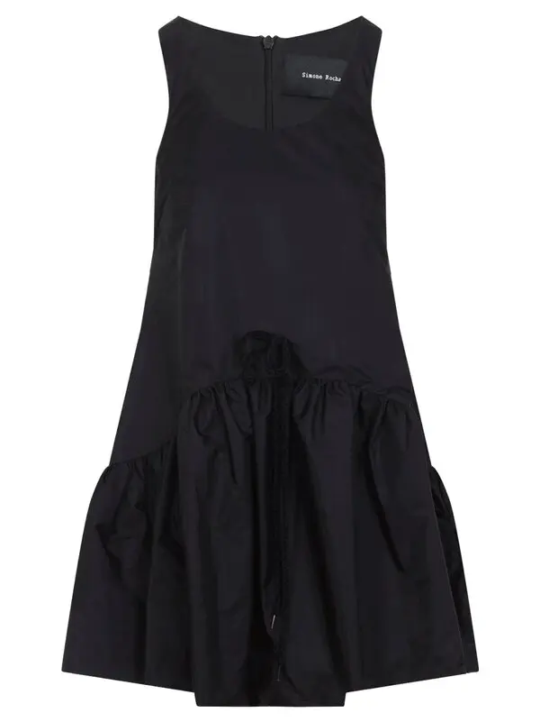 Simone Rocha Tapered Back Peplum Mini Dress - Black