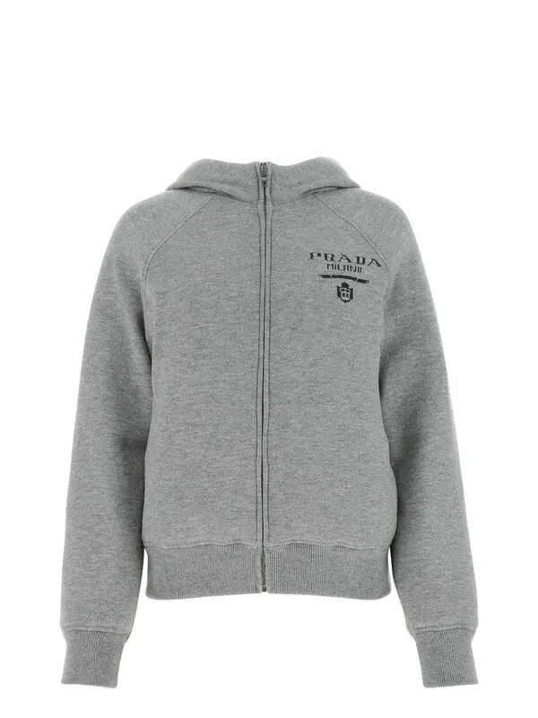 Prada Cashmere Blend Down Jacket - Gray