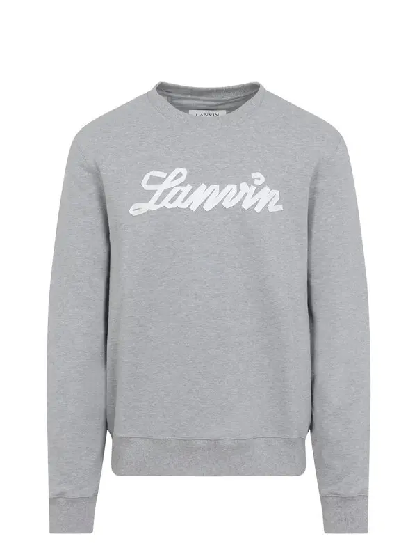 LANVIN Embroidered Logo Sweatshirt - Gray