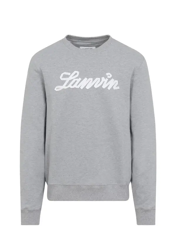 LANVIN Embroidered Logo Sweatshirt - Gray