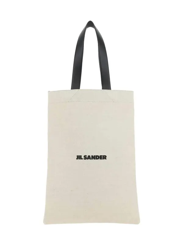 JIL SANDER Canvas Shopping Bag - Brown