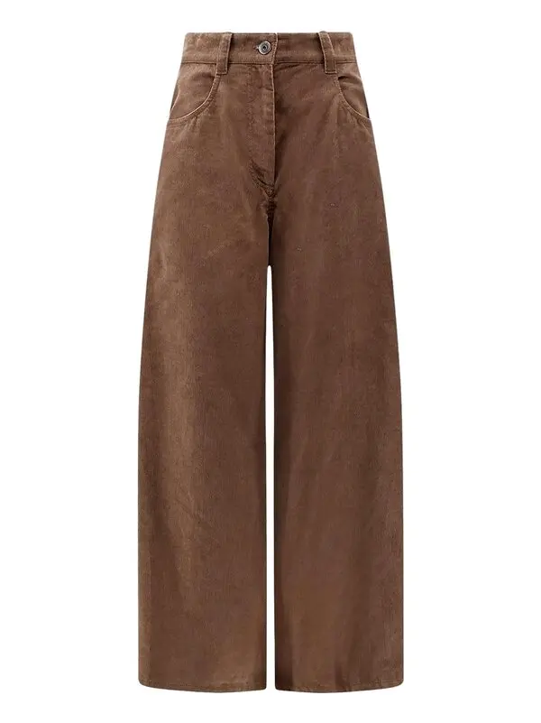 Brunello Cucinelli Maxi Corduroy Trousers - Multicolor