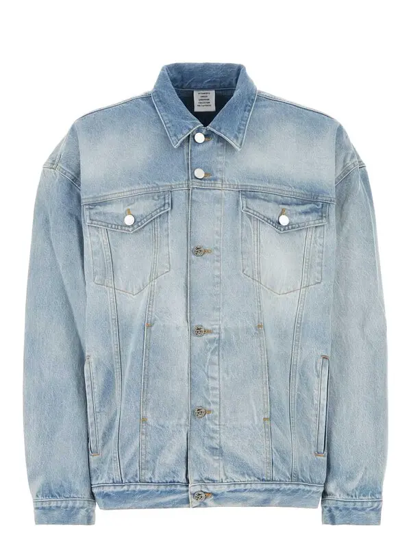 Vetements Cotton Denim Jacket - Blue