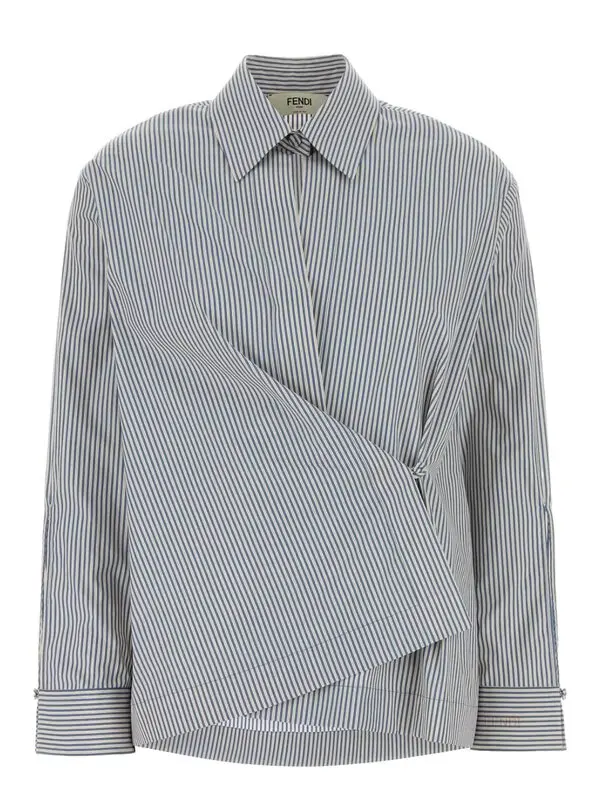 Fendi Embroidered Poplin Shirt - Multicolor