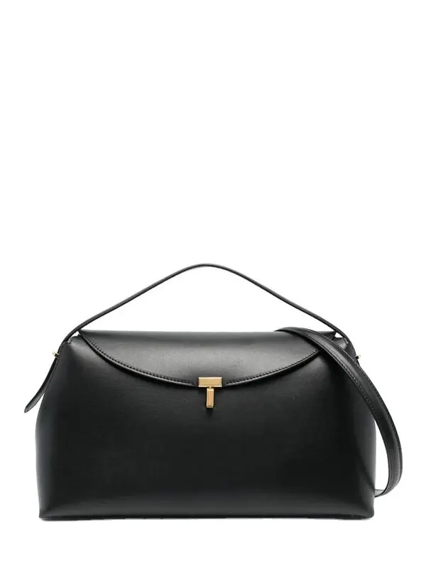 TOTEME Leather Shoulder Bag - Black