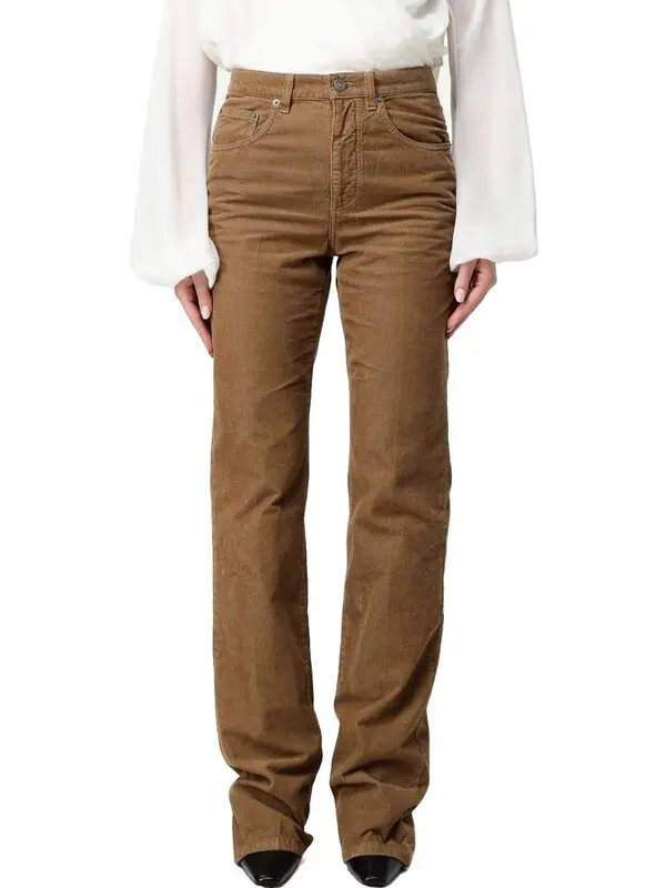 Saint Laurent Cotton Pants - Brown