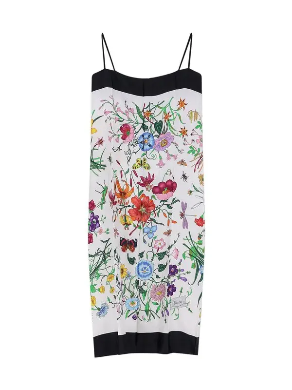 Gucci Flora Print Silk Primavera Dress - Multicolor