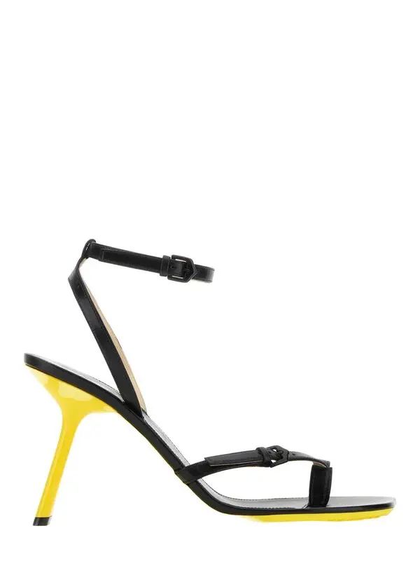 Loewe Leather Petal Sandals - Black