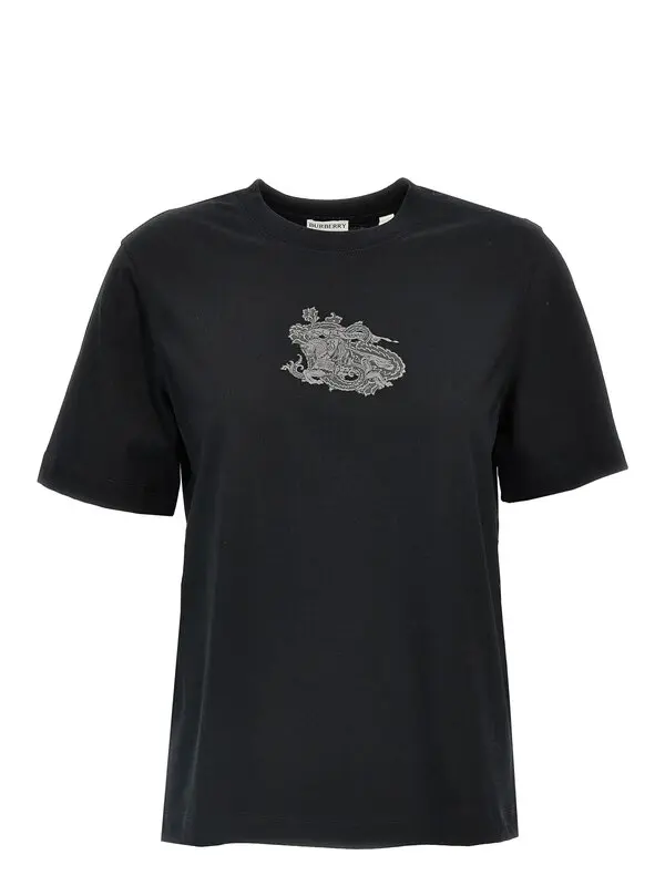 Burberry Logo Print T-shirt - Black