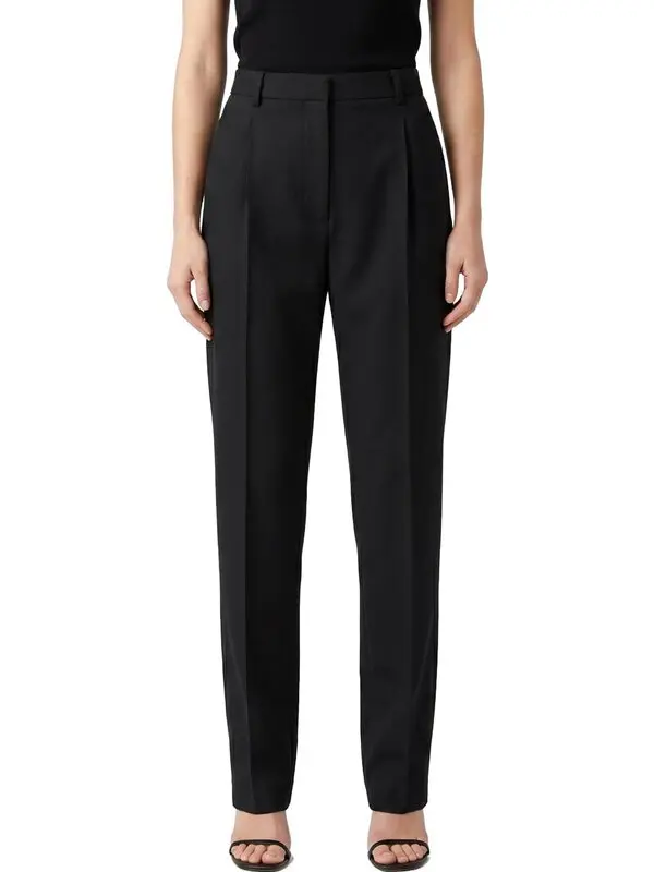 Saint Laurent Wool Tailored Trousers - Black