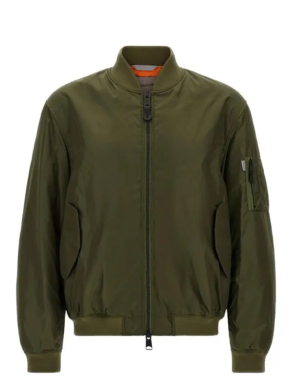 Balenciaga Technical Fabric Bomber Jacket - Green