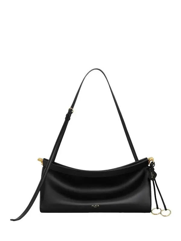 Alaïa Textured Shoulder Bag - Black