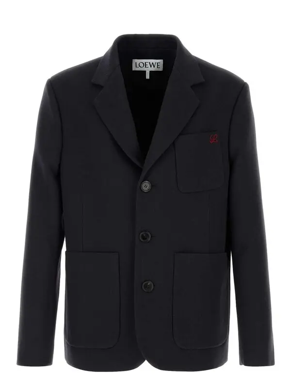 Loewe Navy Wool Blazer - Blue