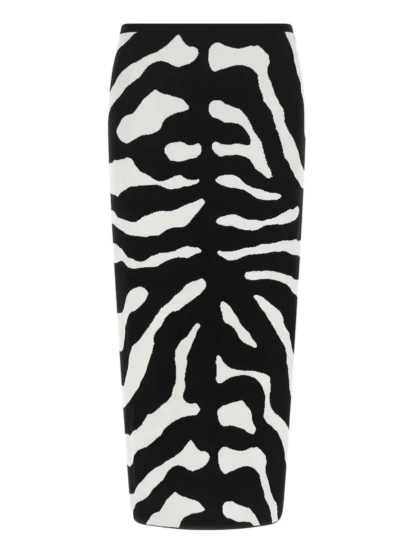 Moschino Zebra Intarsia Skirt - Multicolor
