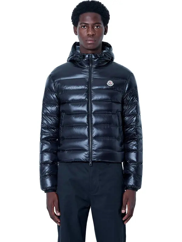 Moncler Forzo Hooded Packable Short Down Jacket - Black