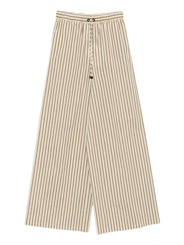 Max Mara Striped Wide-leg Trousers - Multicolor