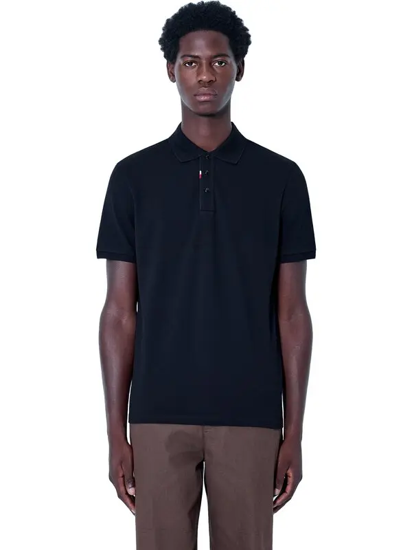 Moncler Piqué Polo Shirt - Black