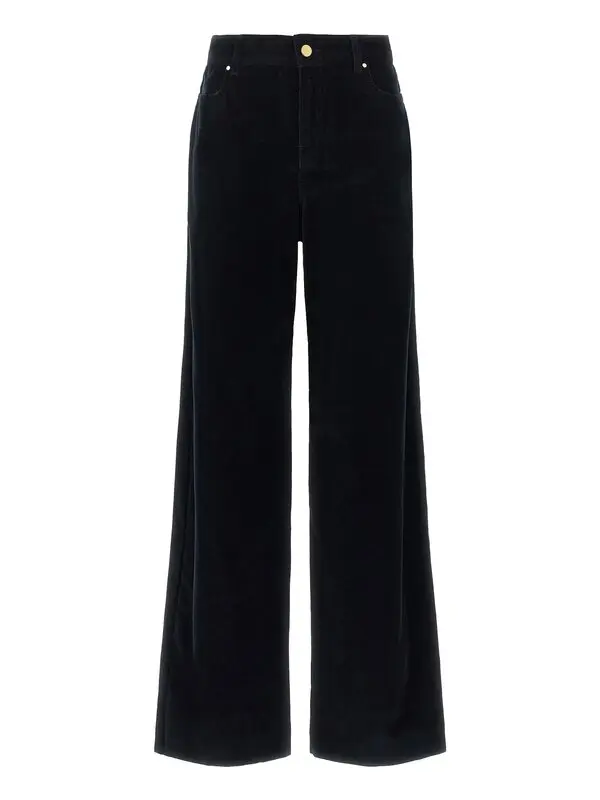 Max Mara Corduroy Palazzo Trousers - Blue