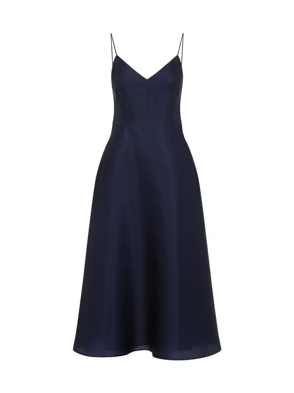 Alberta Ferretti Triple Organza Midi Dress - Blue
