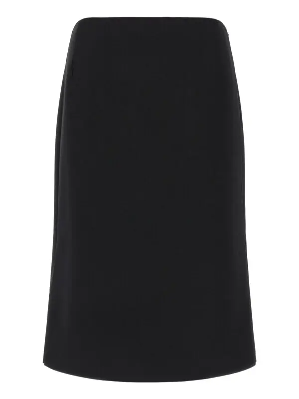Fendi Midi Skirt With Slits - Black