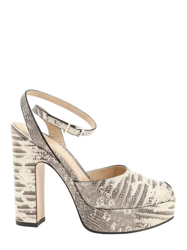 Fendi Leather Tejus Print Sandals - Multicolor