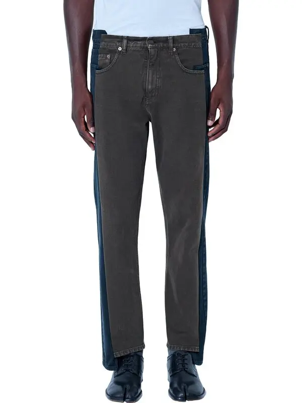 MAISON MARGIELA Spliced Denim Trousers - Brown