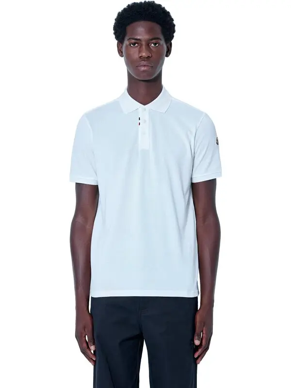 Moncler Piqué Polo Shirt - White