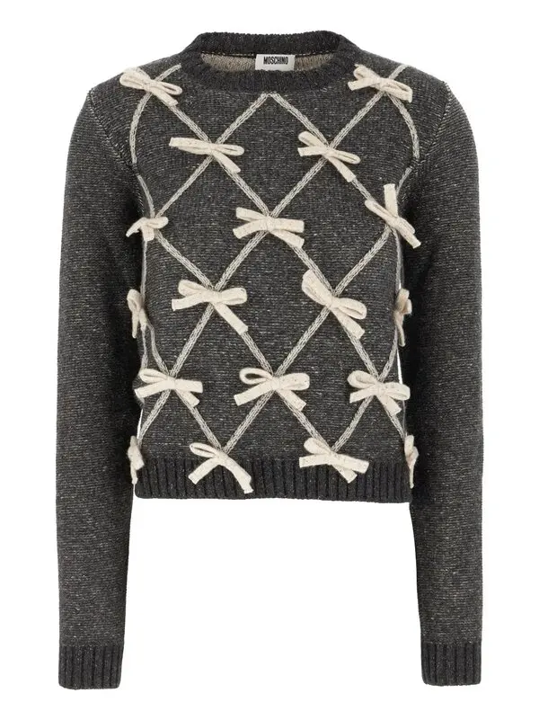Moschino Bow Detailed Knitwear - Multicolor