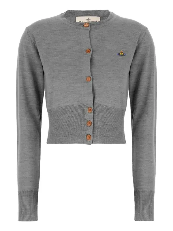 VIVIENNE WESTWOOD Cropped Button Detailed Cardigan - Multicolor